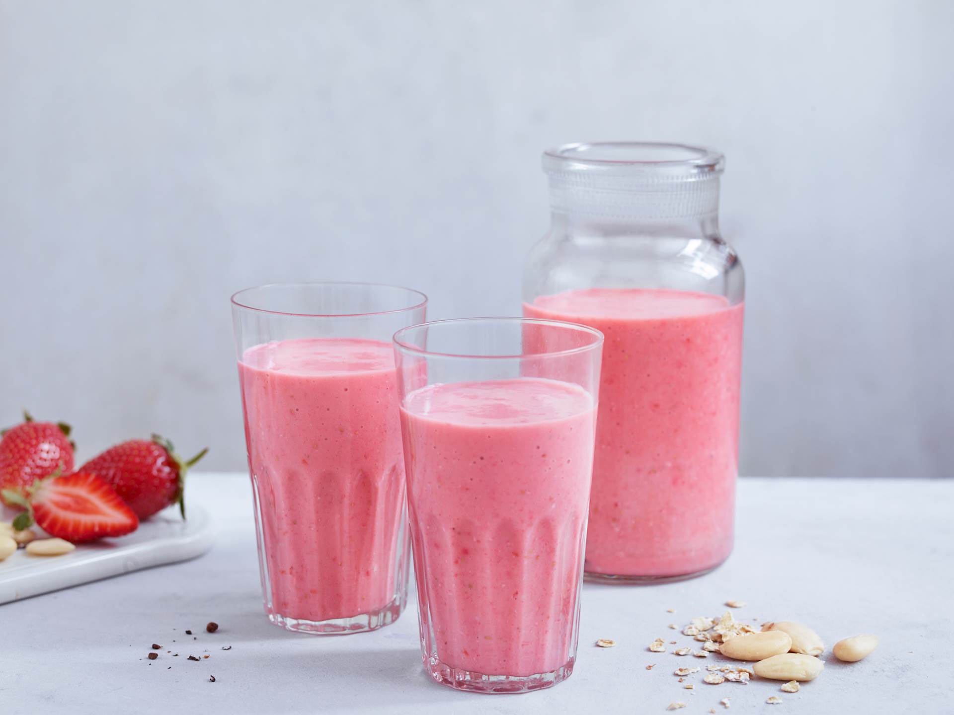 PrOatein Raspberry & Strawberry Smoothie | Lantmännen Functional Foods